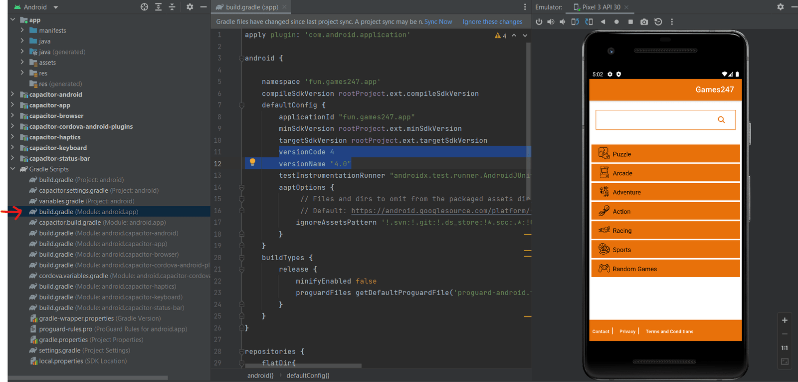 How to change Android App version built with Ionic framework How to change Android App version built with Ionic framework